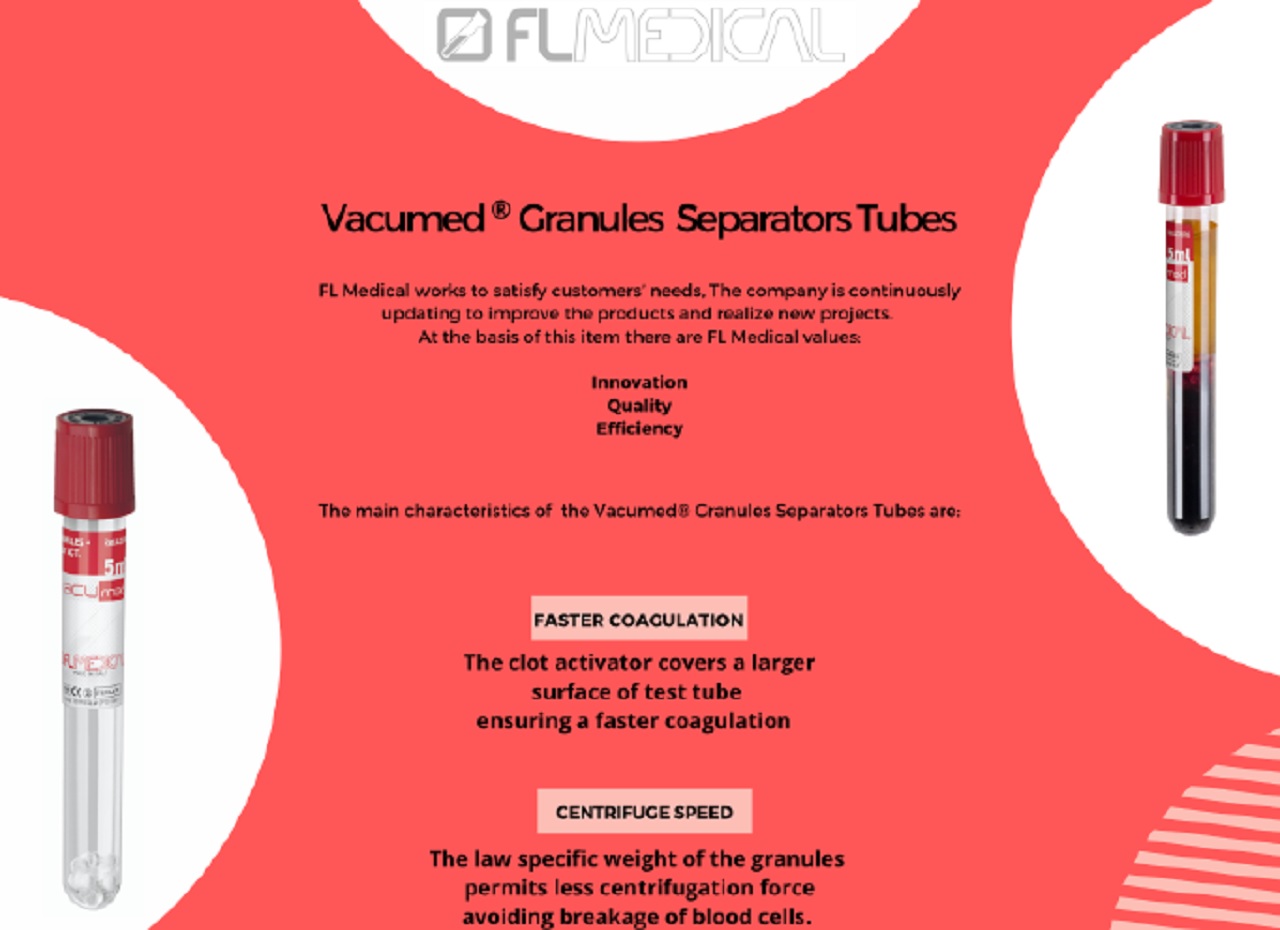 Vacumed Granules Separators Tubes – Biomédicalis Systems SA
